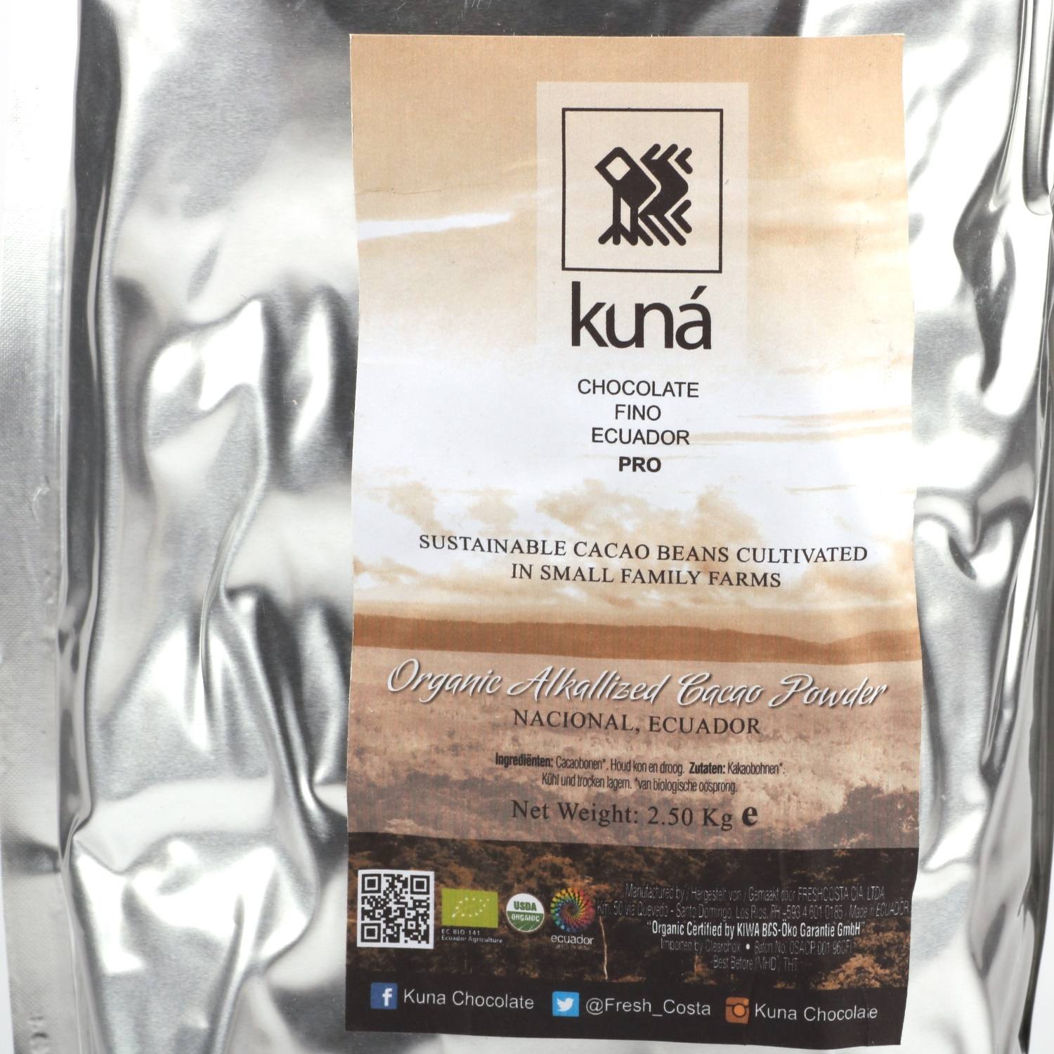 Kuná Cocoa Powder 2,5 kg - Alkalized BIO - Clearchox International