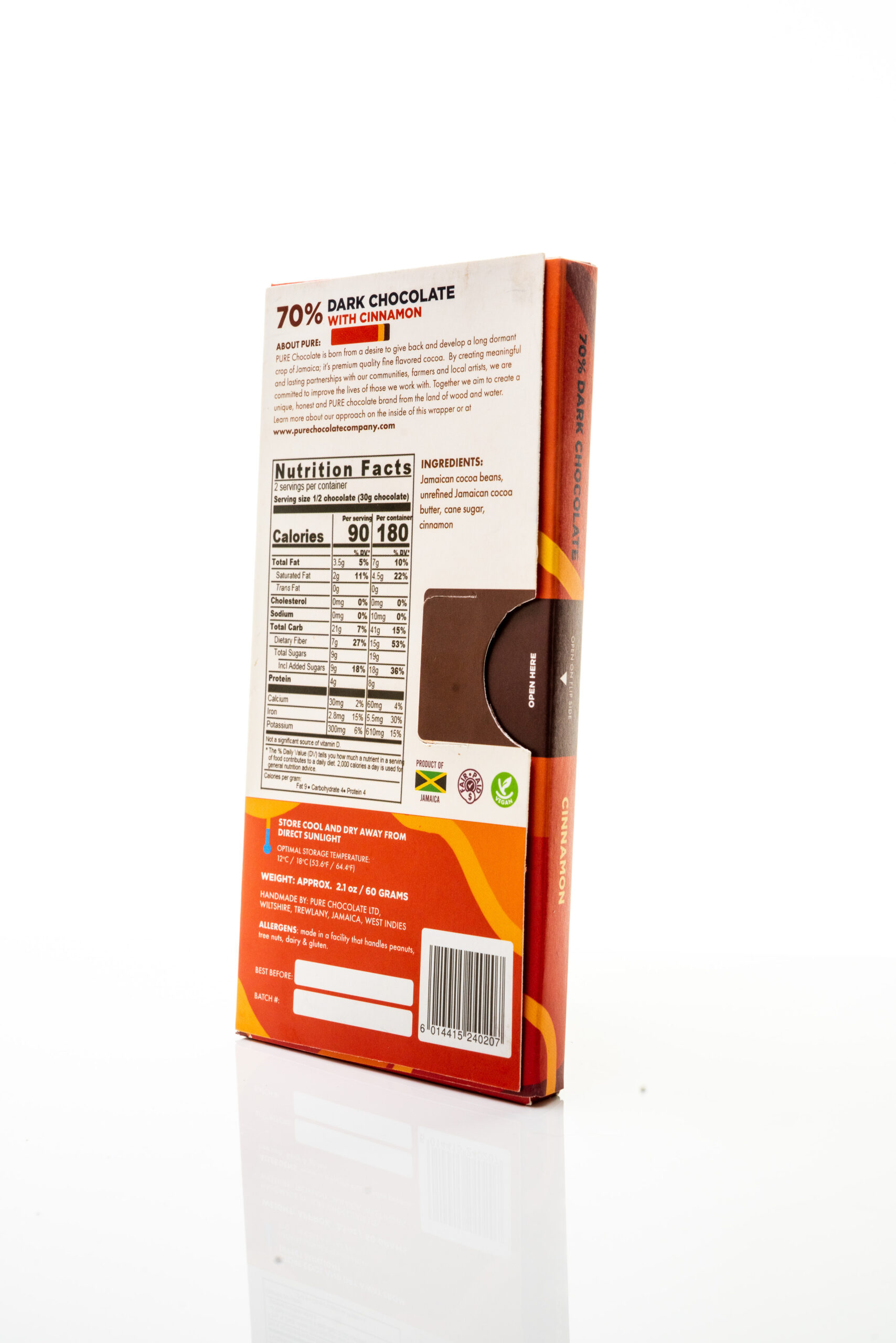 Pure Chocolate Dark with Cinnamon 70% - Clearchox International
