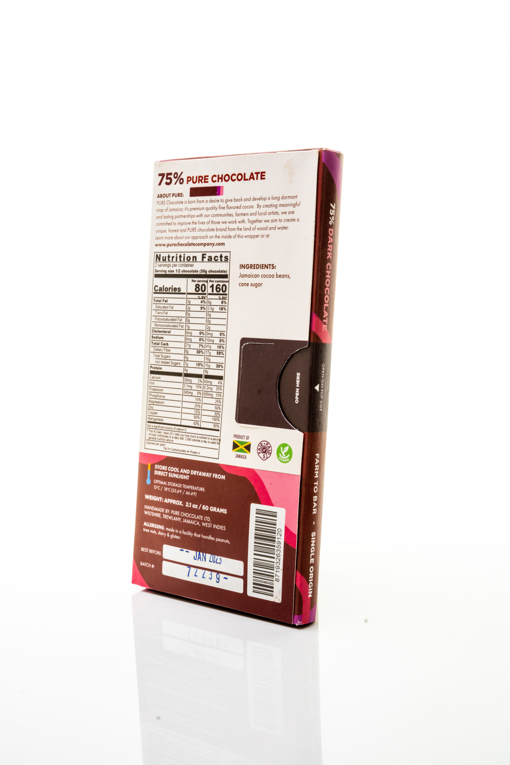 Pure Chocolate Dark Chocolate 75% - Clearchox International